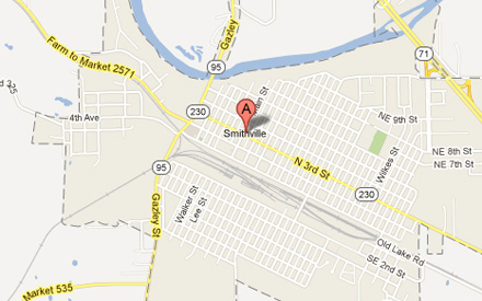 Smithville Tx Map Of Texas