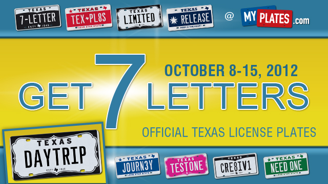 My Plates 7 Letter Promotion - The Daytripper